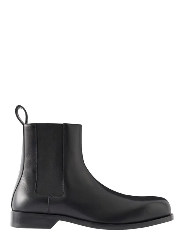 Loewe Bobine Leather Chelsea Boots - Black