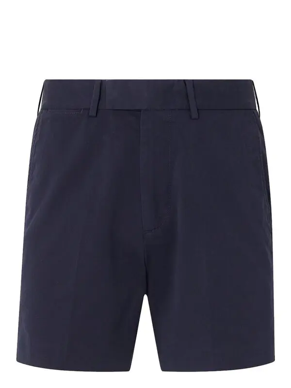 TOM FORD Straight-leg Cotton-blend Twill Shorts - Blue