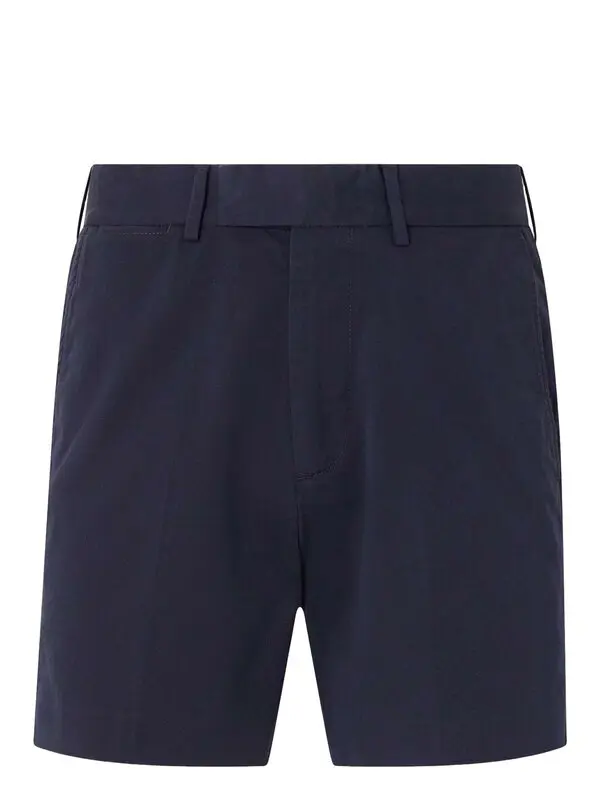 TOM FORD Straight-leg Cotton-blend Twill Shorts - Navy