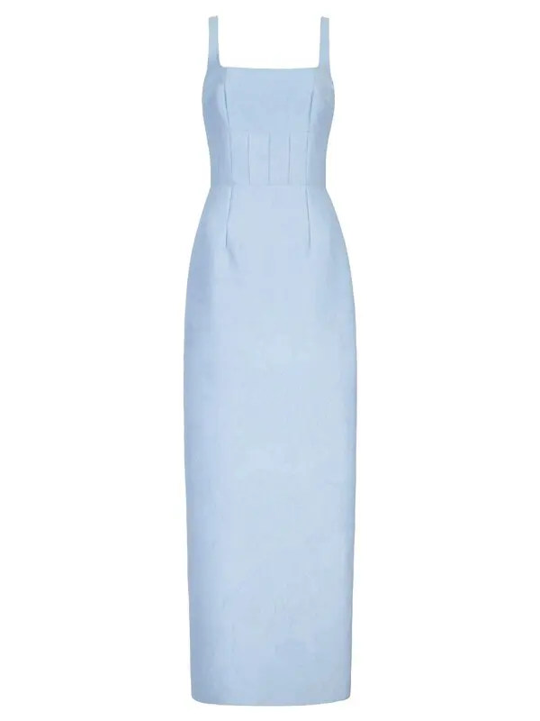 EMILIA WICKSTEAD Megara Dress In Embossed Cloqu - Blue