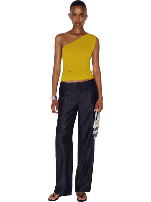 REFORMATION Vintage Jean Paul Gaultier One Shoulder Top - Yellow