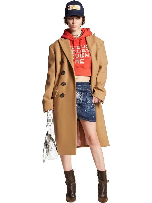 Dsquared2 80's Deana Coat - Black