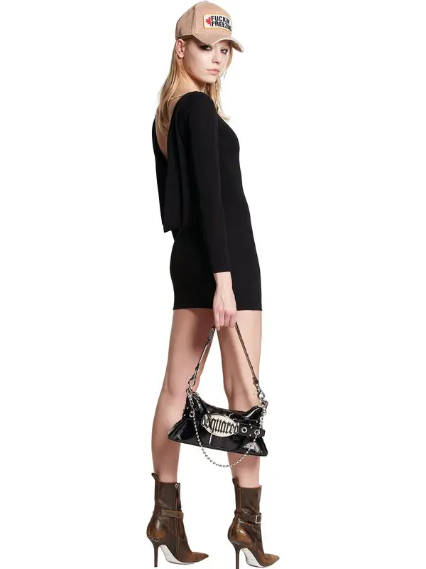 Dsquared2 Open Back Mini Dress - Black