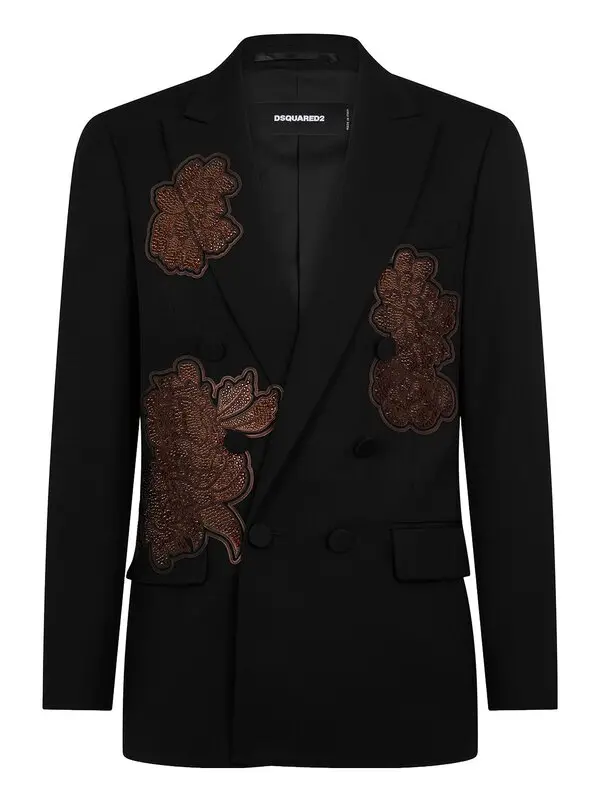 Dsquared2 Shiny Blossom Palm Beach D.b. Blazer - Black