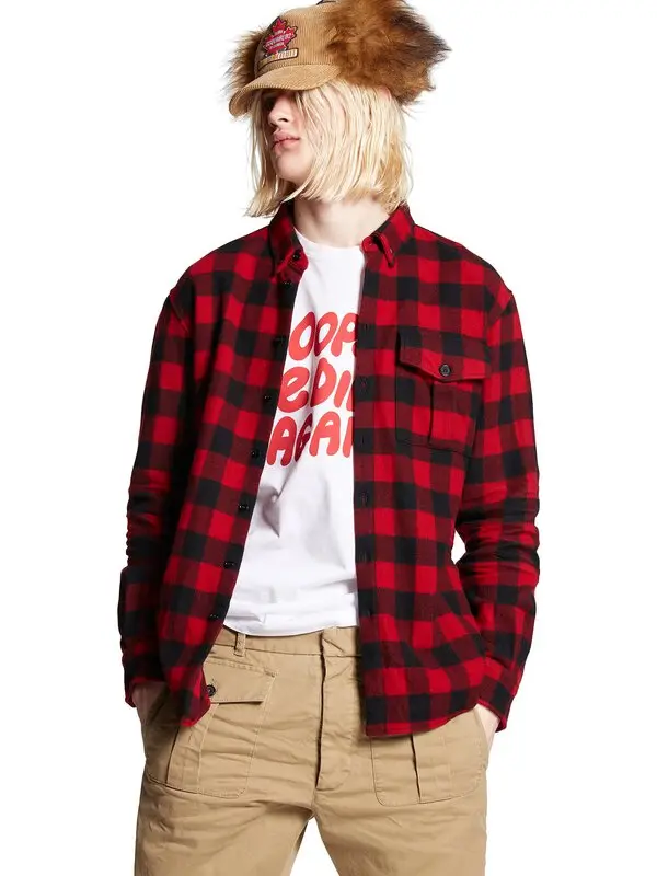 Dsquared2 Big Logo Canadian Relaxed Dan Shirt - Fantasy