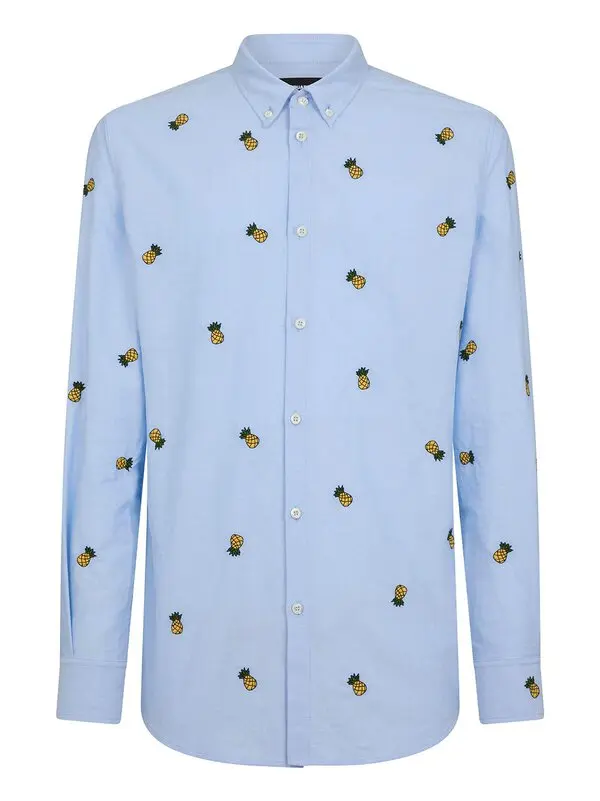 Dsquared2 Embroidered Fruits Shirt - Blue