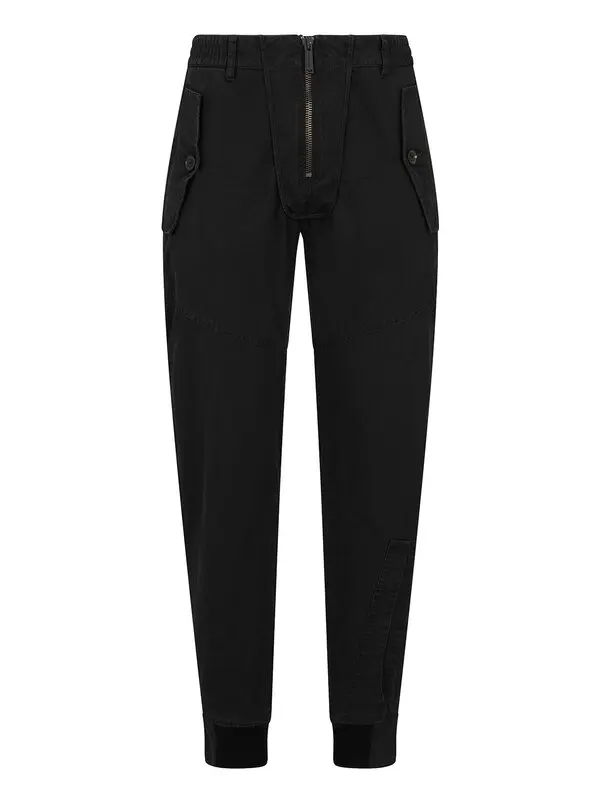 Dsquared2 Cargo Pants With Zip Front - Black