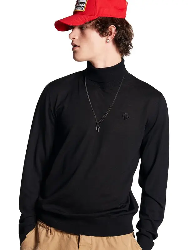 Dsquared2 Dc Turtleneck Knit - Black