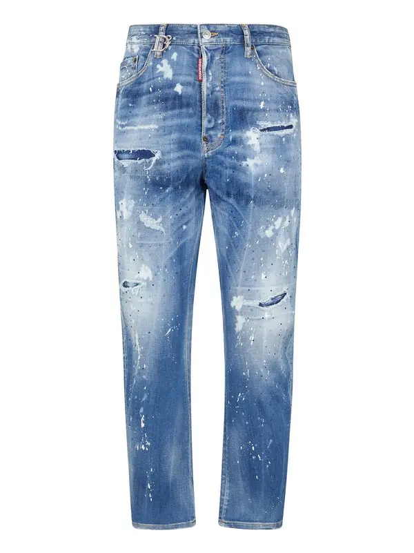 Dsquared2 Medium Wash Distressed Jeans - Blue