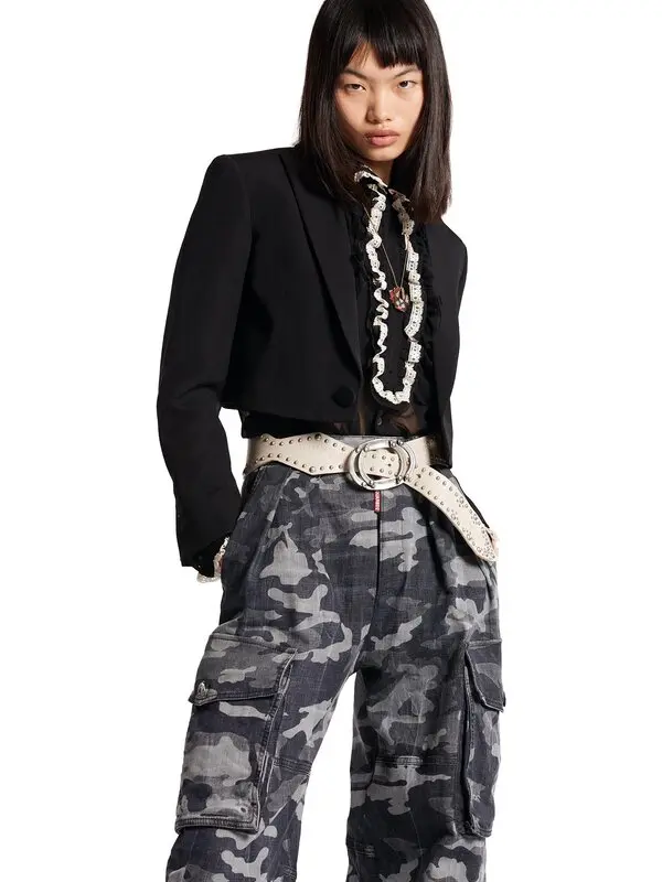 Dsquared2 Spencer Cropped Blazer - Black