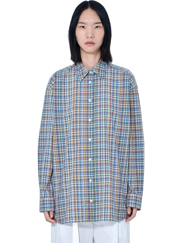 TOTEME Classic Check Cotton Poplin Shirt - Multicolor