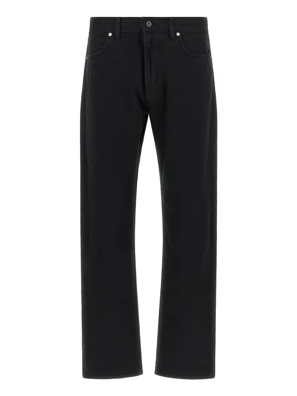 Stone Island Straight Leg Button Detailed Jeans - Black