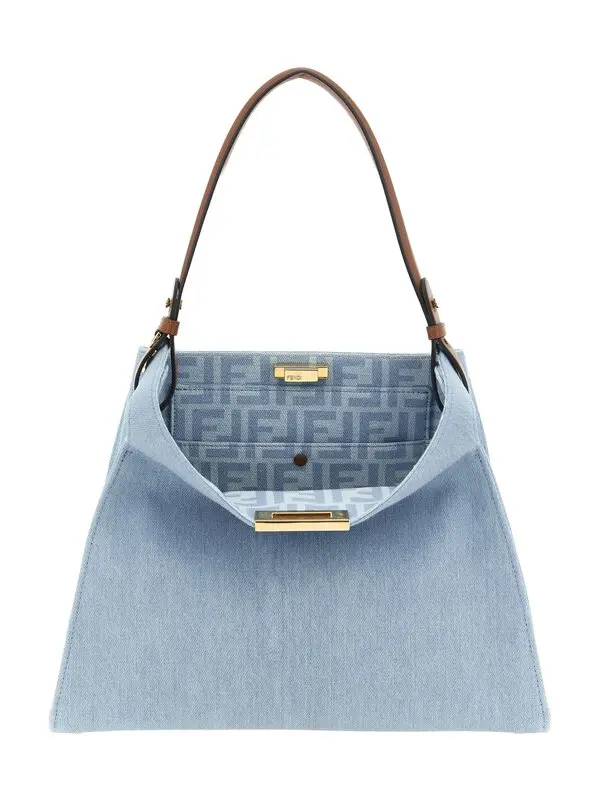 Fendi Medium Denim Handbag - Blue