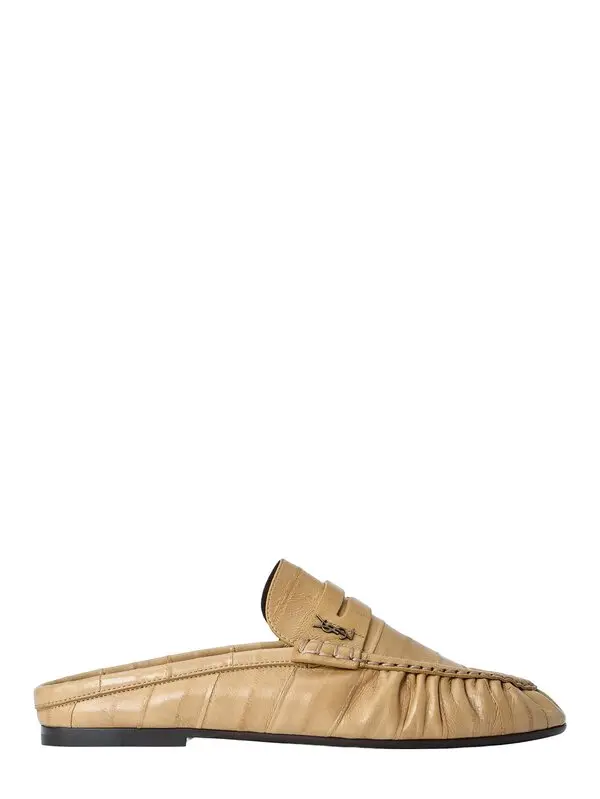 Saint Laurent Le Loafers Mules - Cream