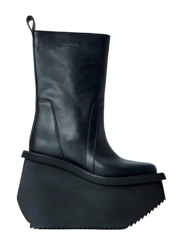 Rick Owens Factory Leather Boots - Black