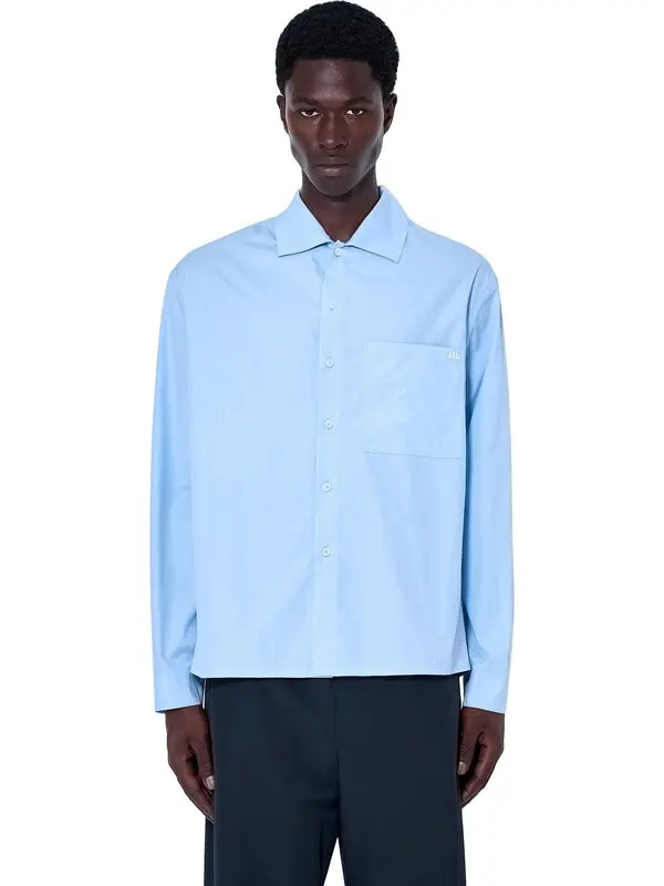 JIL SANDER Button-down Cotton Shirt - Blue