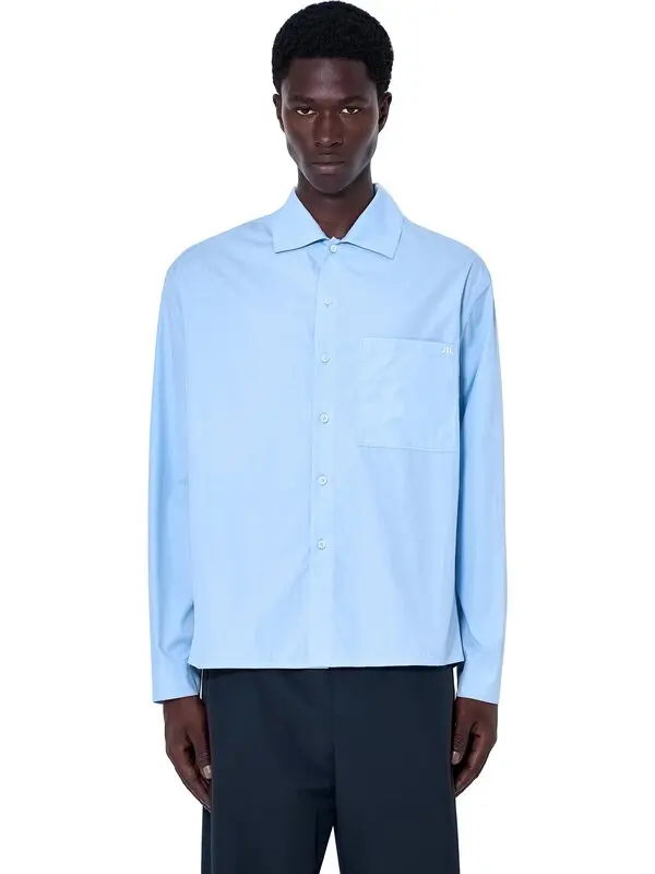 JIL SANDER Button-down Cotton Shirt - Blue