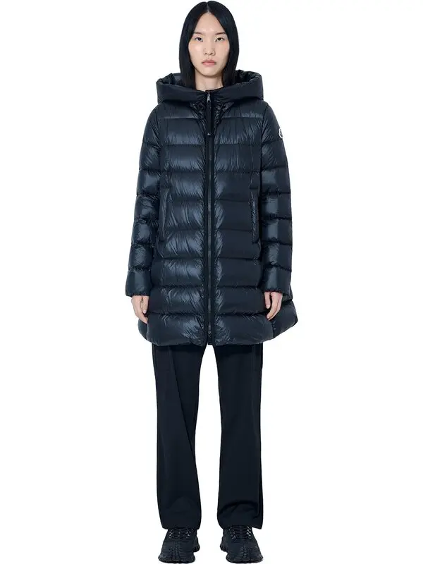 Moncler Suyenne Long Parka Jacket - Blue