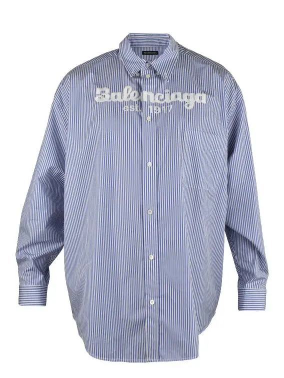 Balenciaga Regular Fit Shirt - Blue