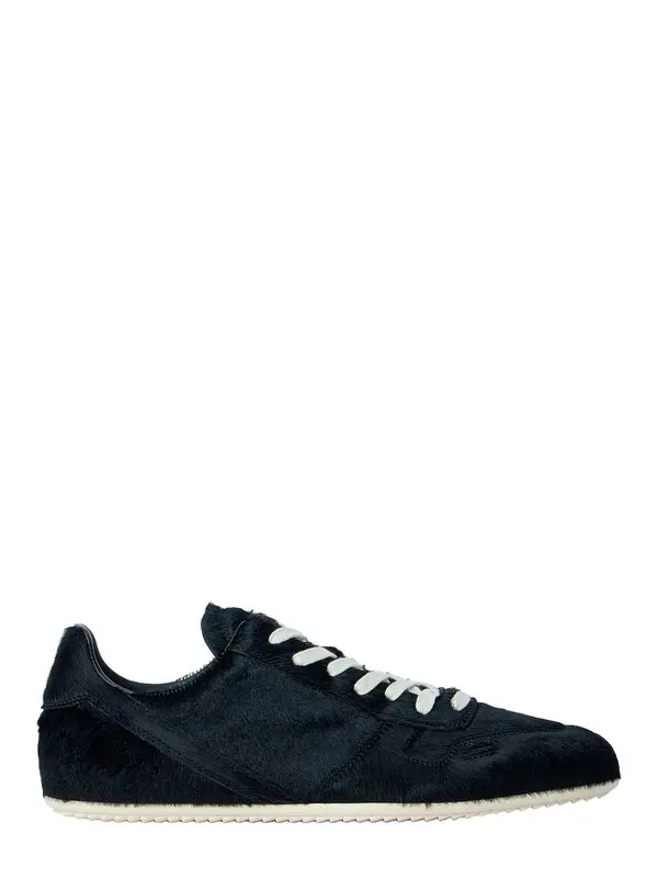 Rick Owens Leather Lace-up Sneakers - Black
