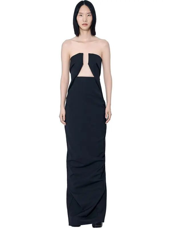 Rick Owens Strapless Cut-out Gown - Black