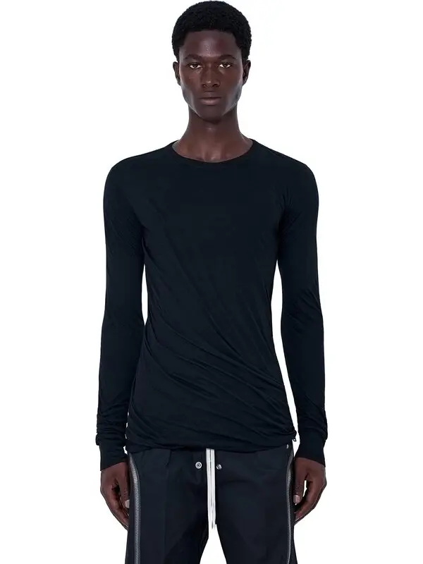 Rick Owens Long Sleeve Crewneck Top - Black