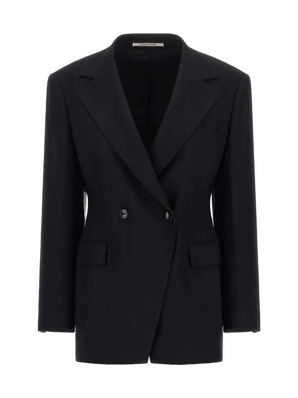 Tagliatore Astra' Double-breasted Suit - Black