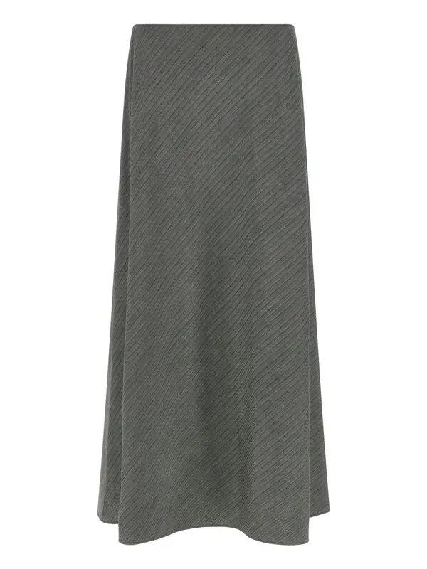 Alberta Ferretti Bell Chevron Skirt - Gray