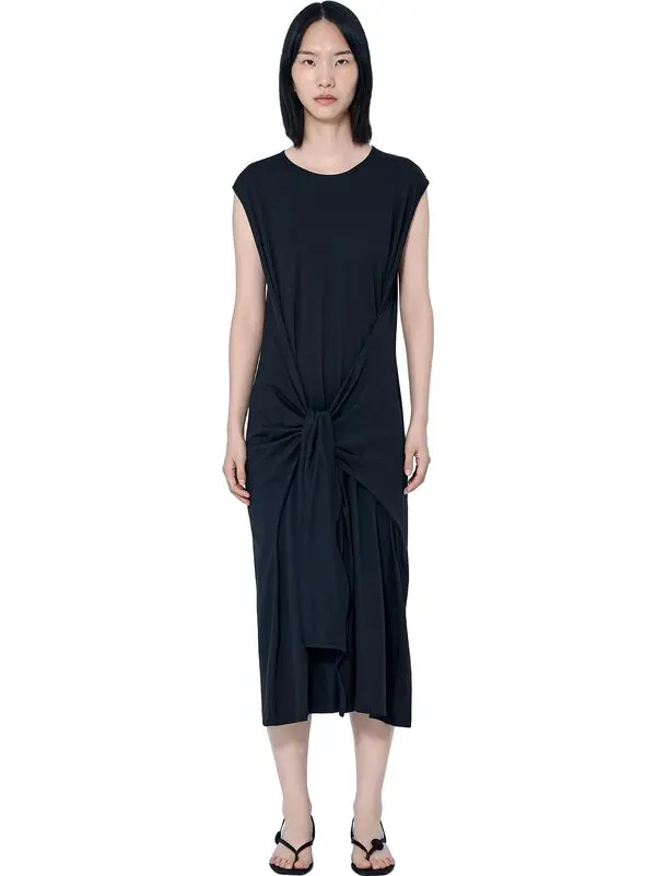 TOTEME Sleeveless Jersey Dress With Knot Detail - Black