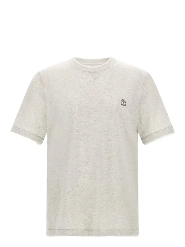 Brunello Cucinelli Double T-shirt - Gray