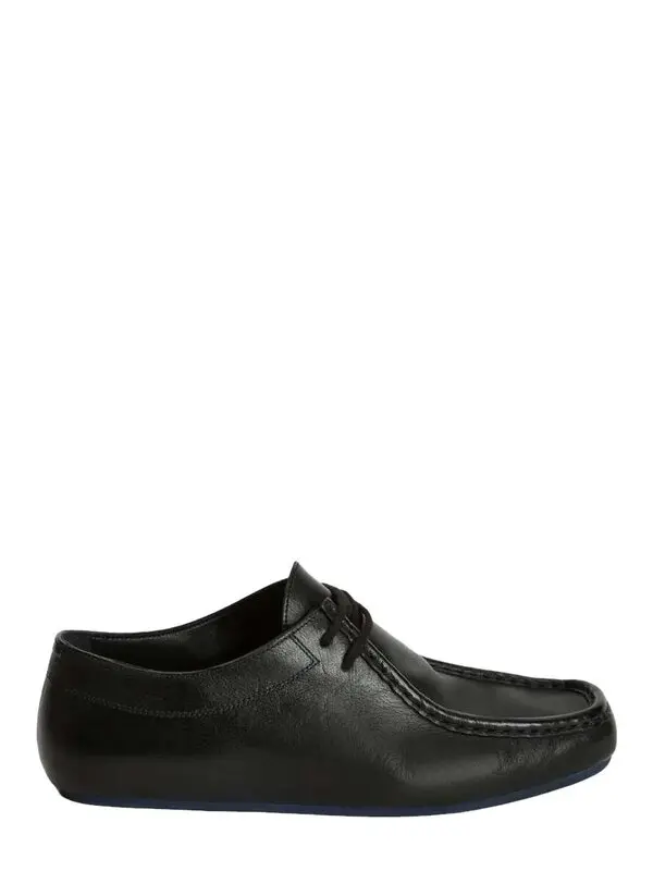 JIL SANDER Lace-up Loafers With Piping - Black