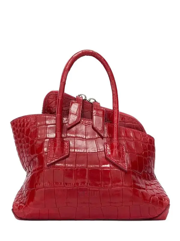 Attico Crocodile-effect Tote Bag - Red