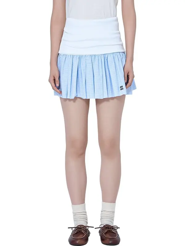 Miu Miu Pleated Mini Skirt - Blue