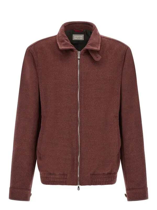 Brunello Cucinelli Virgin Wool Beaver Bomber Jacket - Multicolor