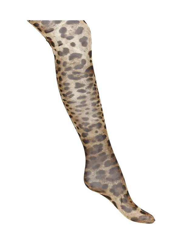 Dolce & Gabbana Animalier Tights - Brown
