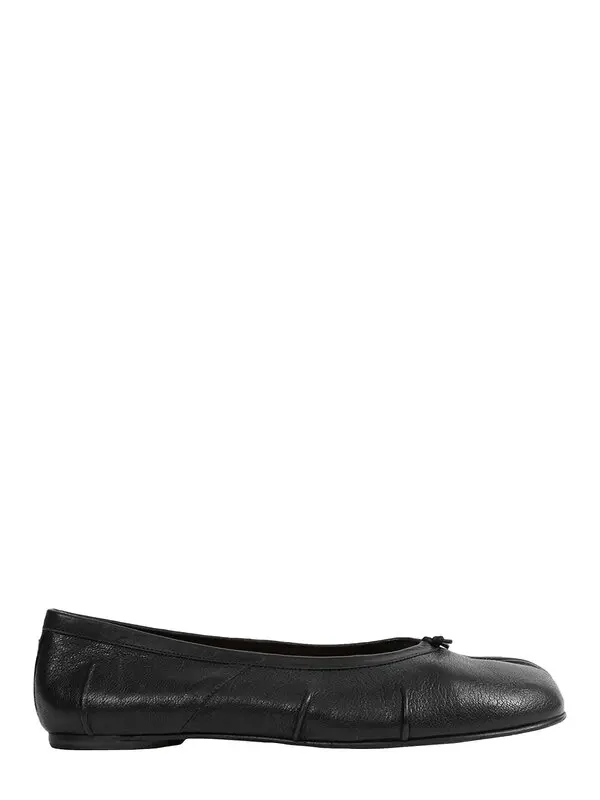 MAISON MARGIELA Nappa Leather Tabi Ballerinas - Black
