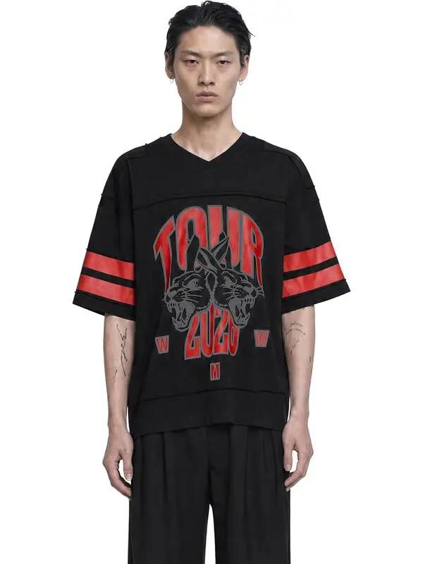 WHOMADEWHO Tour College Jersey T-shirt - Black