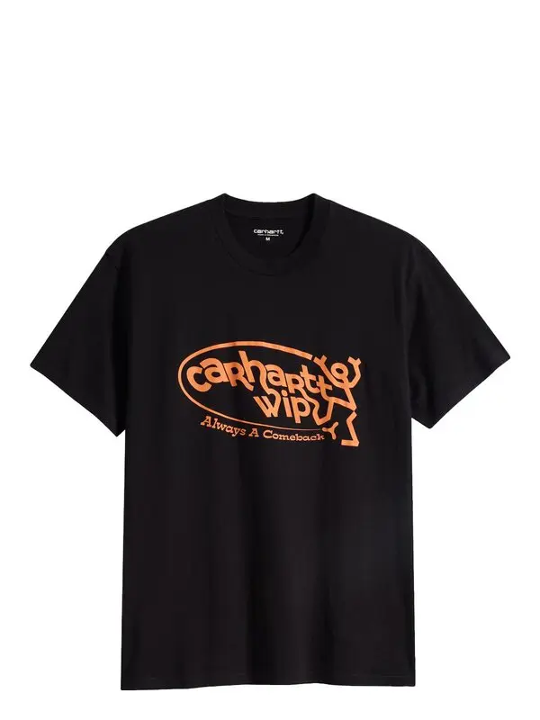Carhartt Work In Progress Always A Come Back Organic Cotton Graphic T-shirt - Black