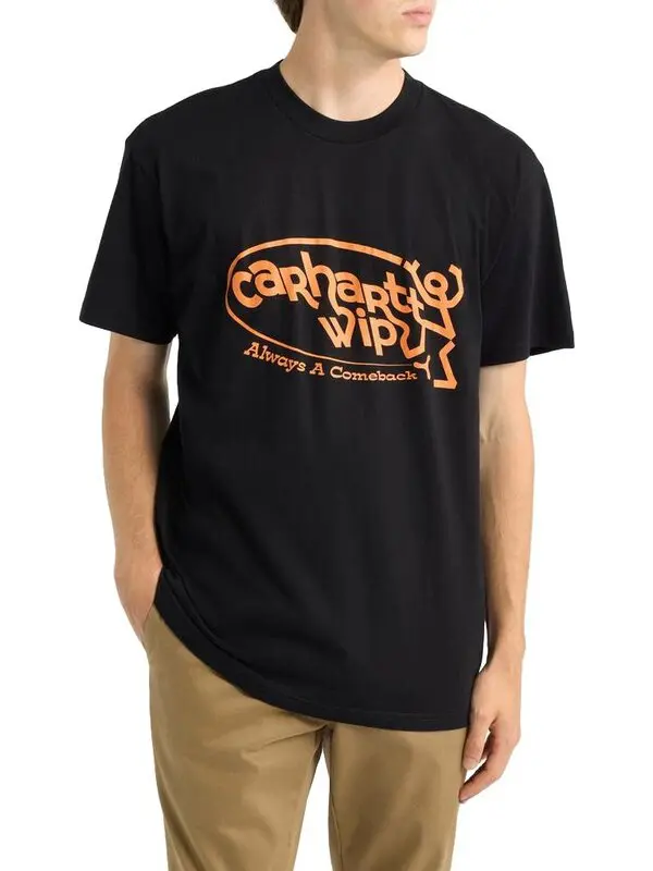 Carhartt Work In Progress Always A Come Back Organic Cotton Graphic T-shirt - Black