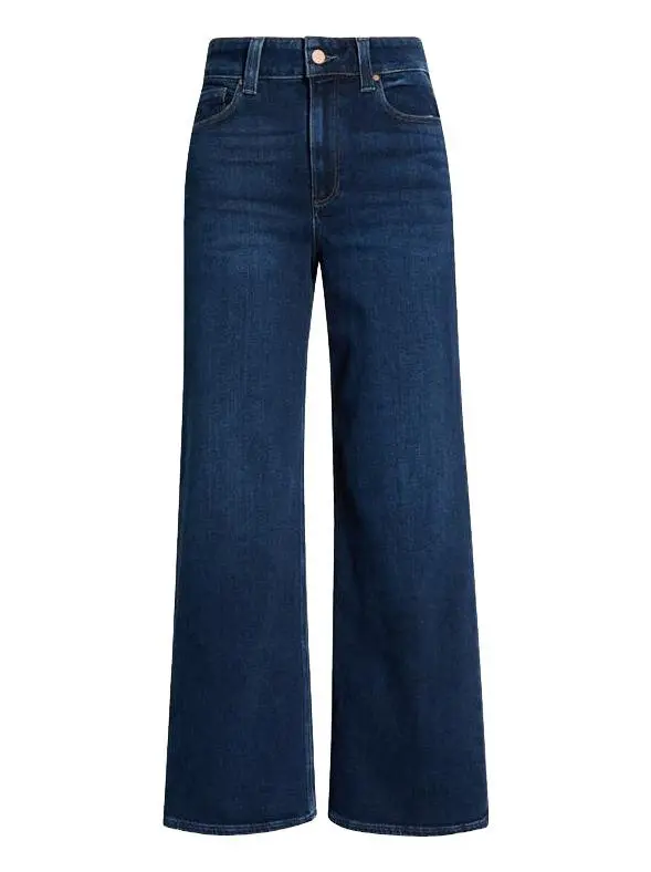 Paige Vanessa High Waist Wide Leg Jeans - Basilica