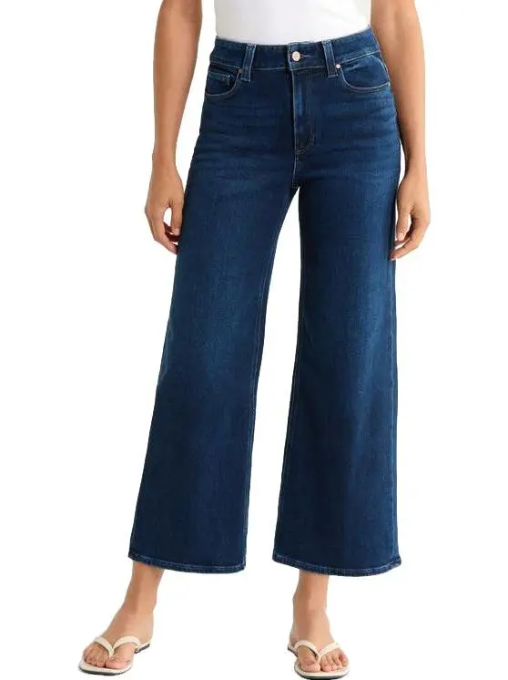 Paige Vanessa High Waist Wide Leg Jeans - Basilica