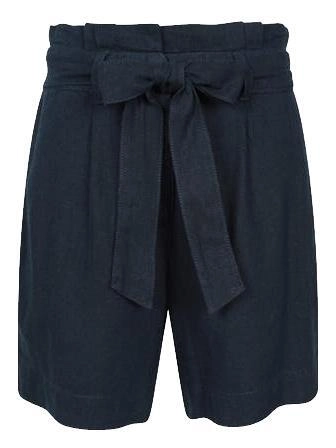 Mountain Warehouse Linen Blend Shorts With Tie Belt - Navy