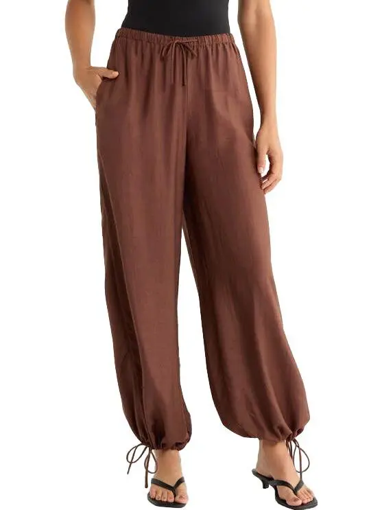 NOBODY'S CHILD Violet Cuffed Pants - Brown