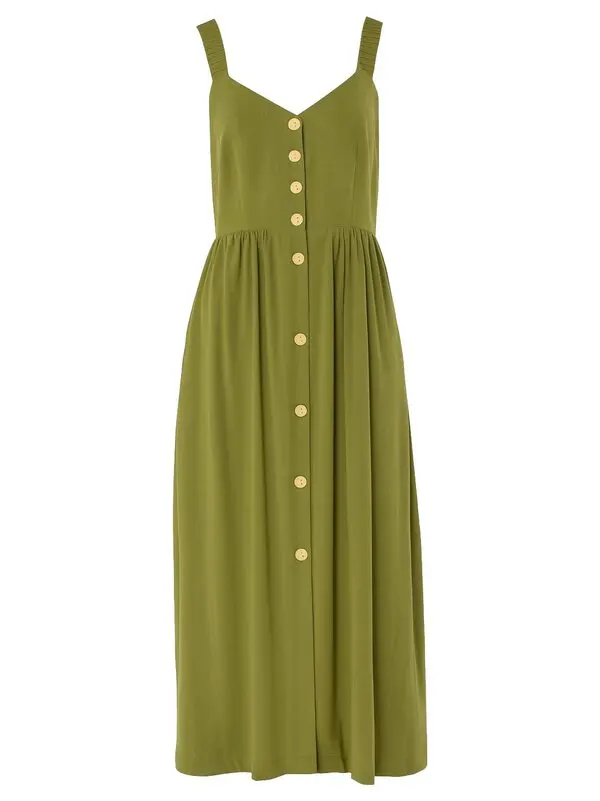 LOUCHE Clover Midi Sundress - Green