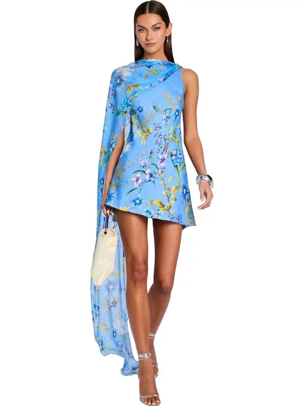 Hemant & Nandita Ayka Sash Mini Dress - Blue