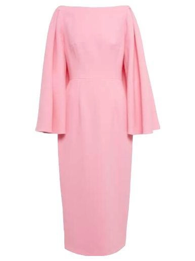 EMILIA WICKSTEAD Midi Dress With Flared Sleeves - Pink