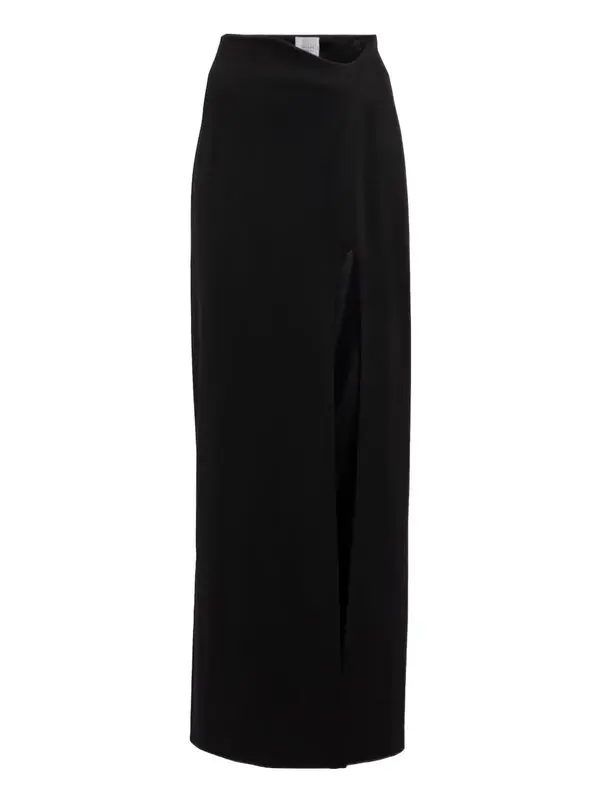 Galvan Alicja Jersey Maxi Skirt With Slit - Black