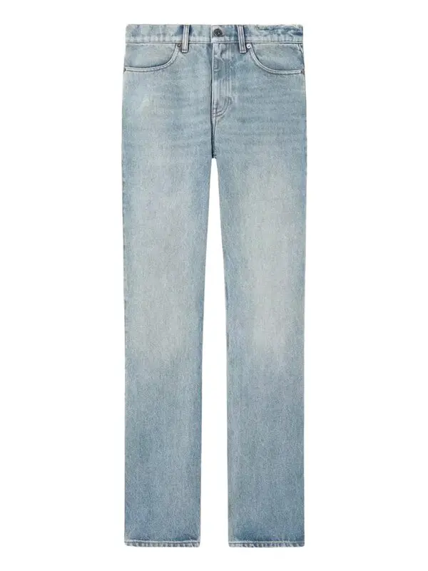 GOLDEN GOOSE Straight-leg Distressed Jeans - Light Blue