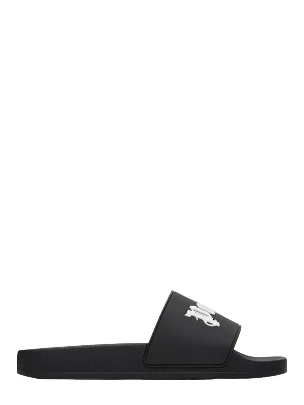 Palm Angels Big Logo Open Toe Slippers - Black/white