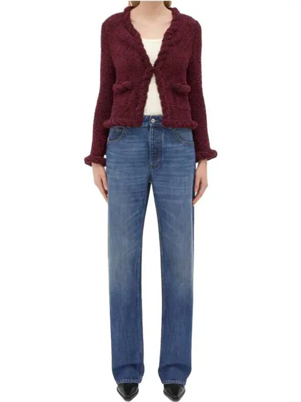 Bottega Veneta Slim Long-sleeved Cardigan - Blue